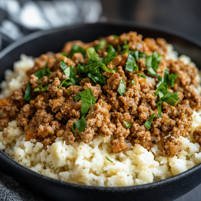 Cauliflower Ground Beef Recipe - Dish Bloom
