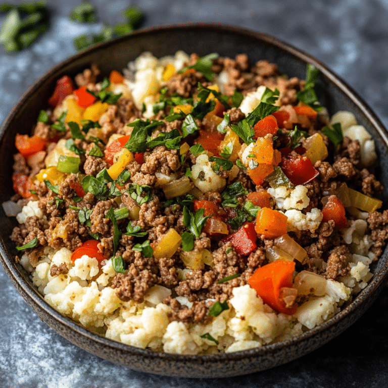 Cauliflower Ground Beef Recipe - Dish Bloom
