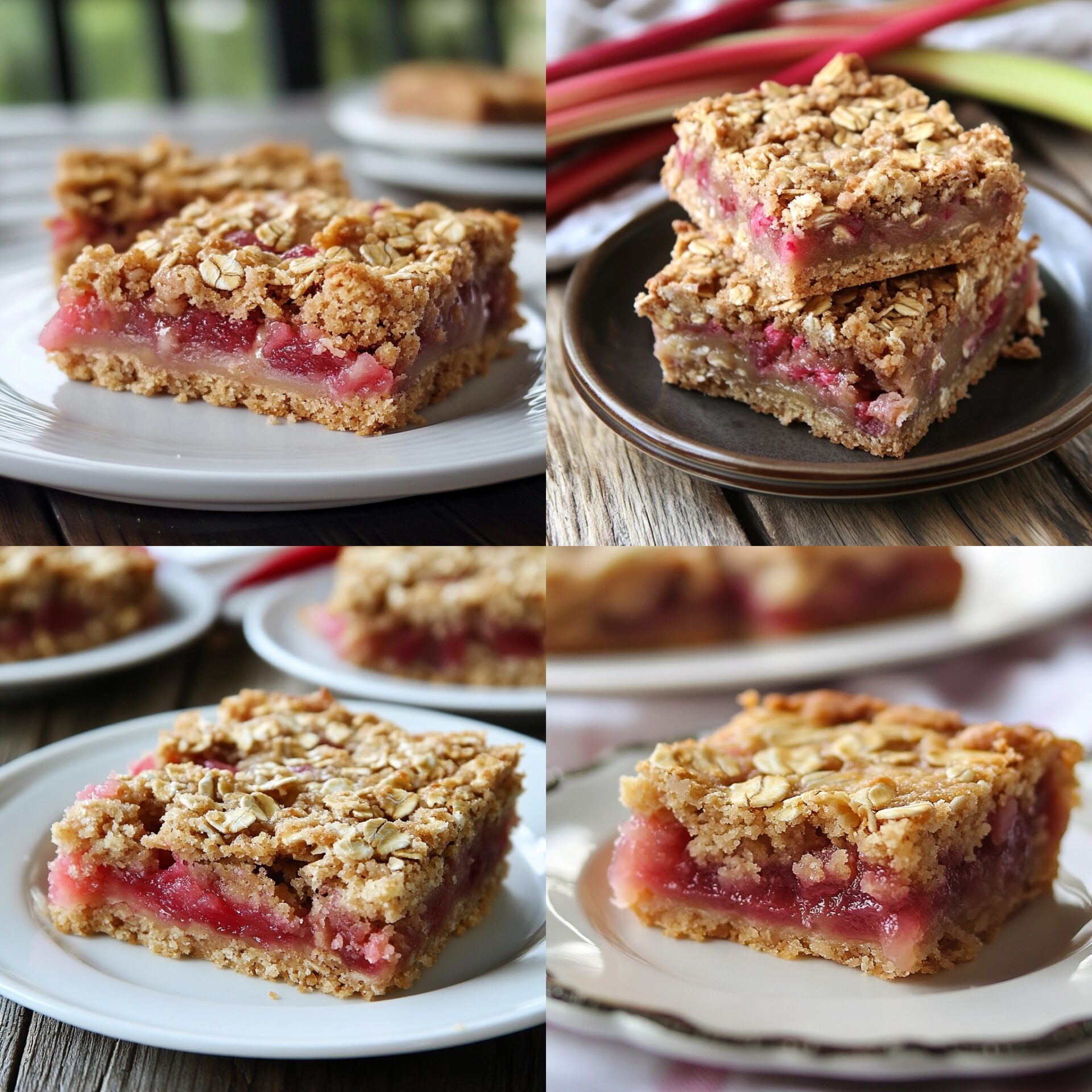 Dish Bloom Amish Oatmeal Rhubarb Bars Recipe